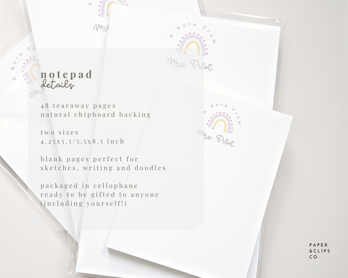 Custom Notepads | Personalized Desk Notepads | Paper & Clips Co ...